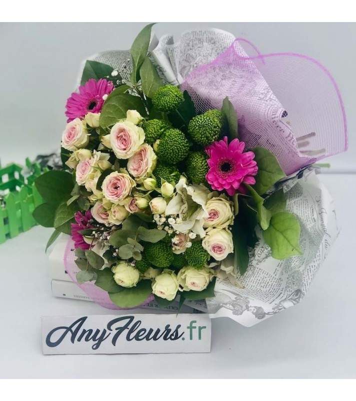 Bouquet Douceur Rose à 37,90 € | Any Fleurs