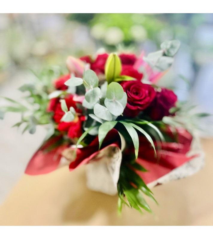 Bouquet Rond Roses Rouges à 43,50 € | Any Fleurs