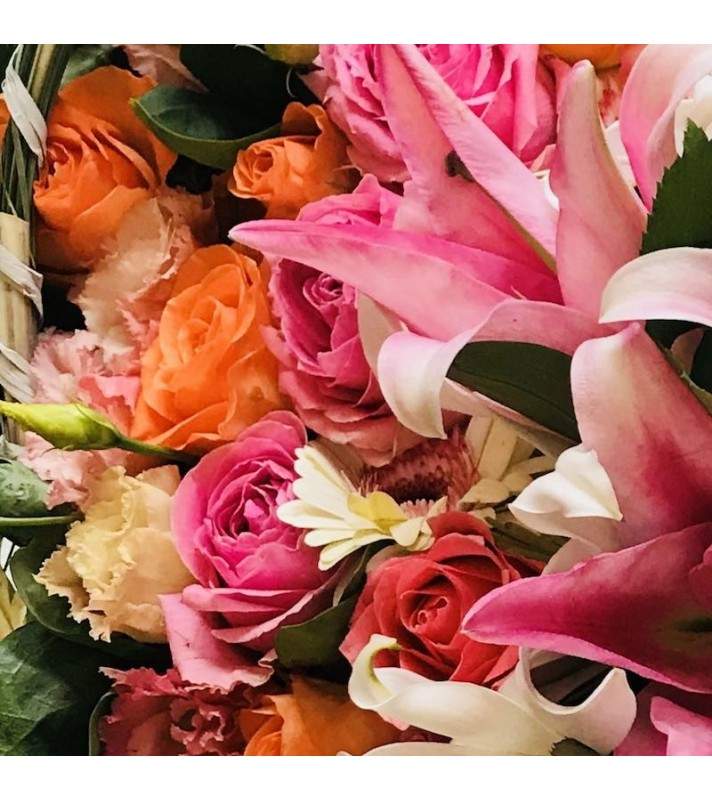 Panier Fleuri Rose à 39,90 € | Any Fleurs