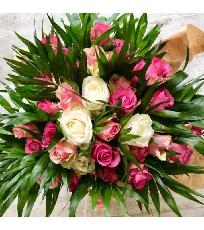 Bouquet Rond Roses à 89,90 € | Any Fleurs